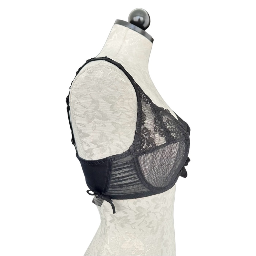 Aubade French Lingerie Bra Sheet Black Lace And Swiss D Gem
